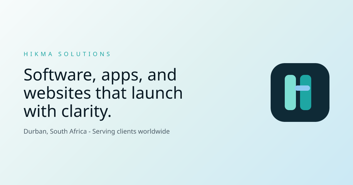 Hikma Solutions | Durban Software, Apps, and Websites